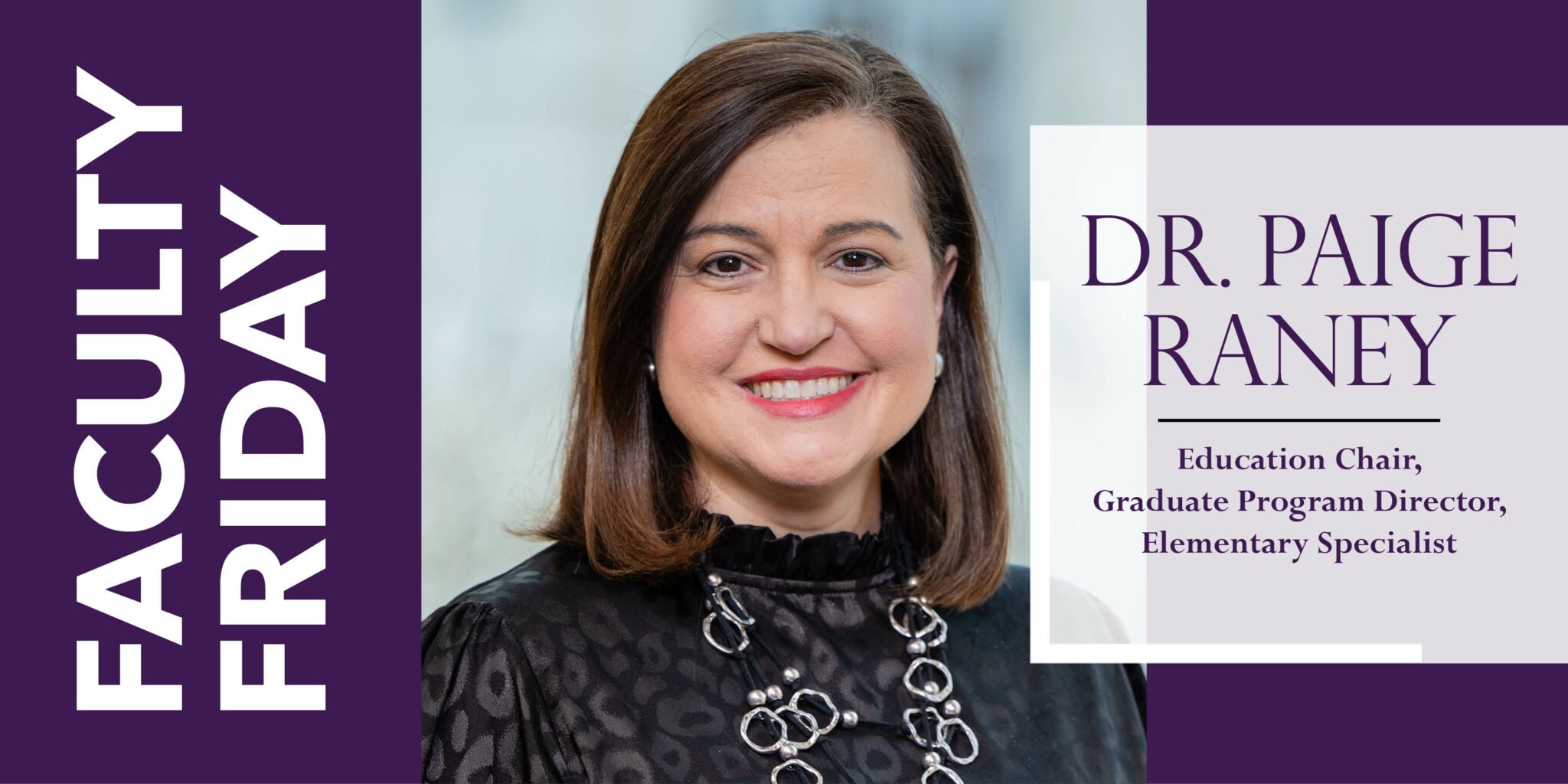 Faculty Friday with Dr. Paige Raney - www.shc.edu